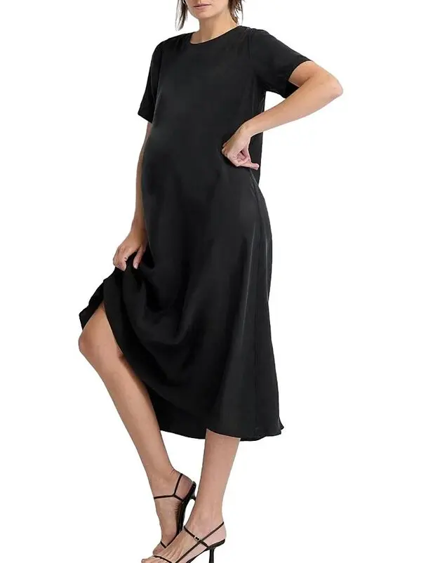 Hatch Collection James Maternity Midi Dress - Black