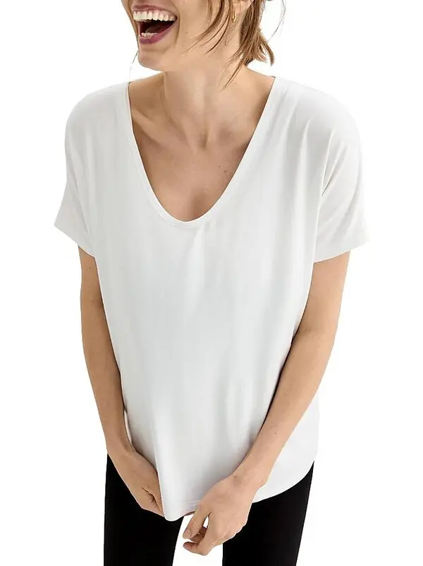 Hatch Collection Perfect Maternity Vee T-shirt - White