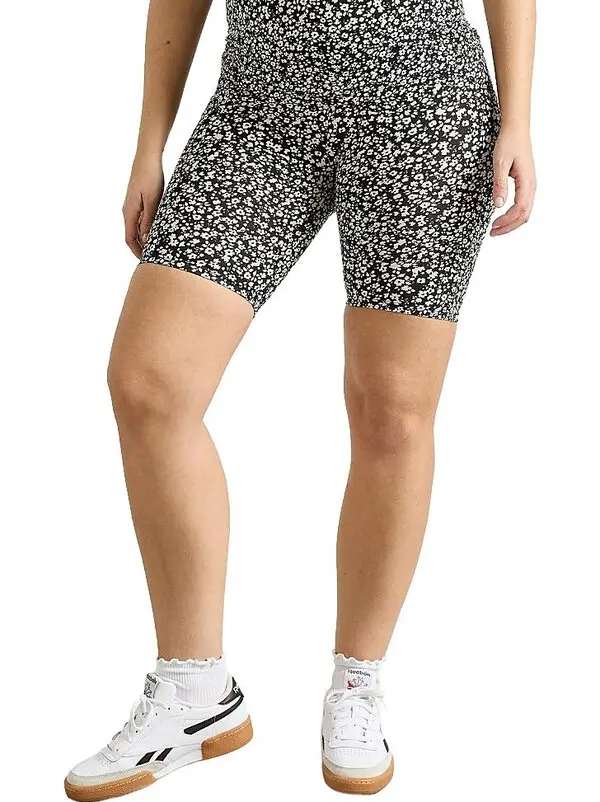 Hatch Collection Maternity Over-the-bump Bike Shorts - Abstract Floral