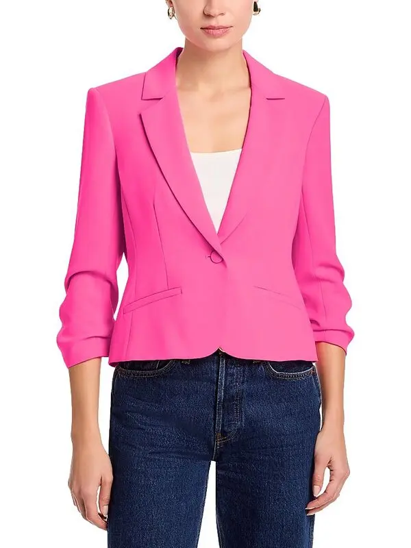 Cinq À Sept Le Petit Khloe Cropped Blazer - Electric Pink