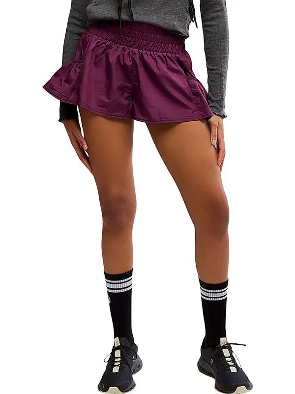 Free People Get Your Flirt On Shorts - Black Cherry