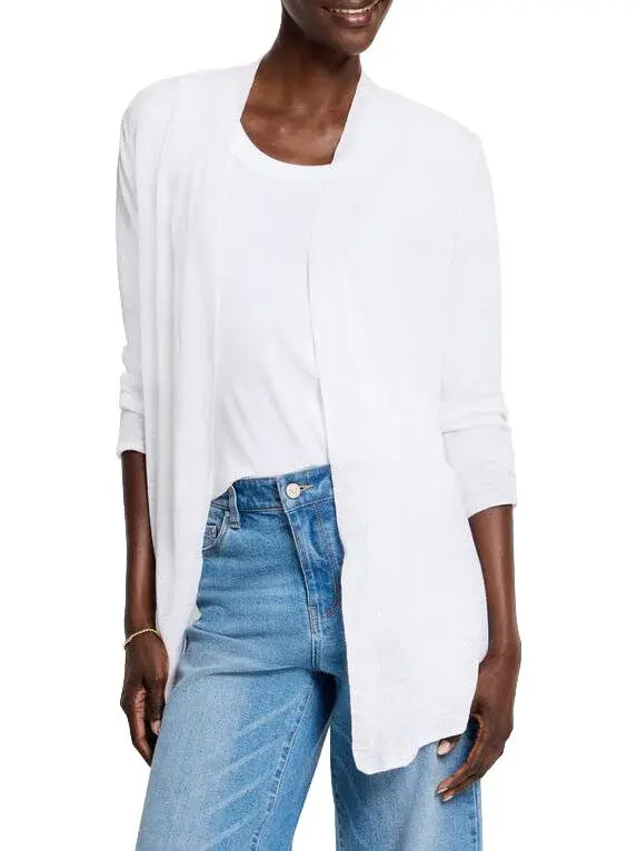 NIC+ZOE Open Front Cardigan - Paper White