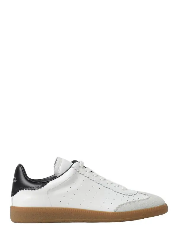 Isabel Marant Étoile Lace-up Leather And Suede Sneakers - White