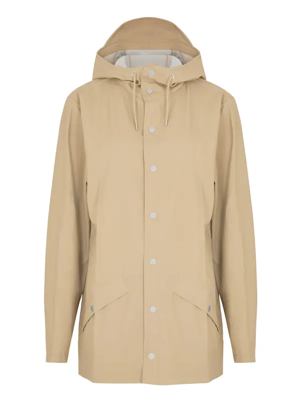 Rains Hooded Waterproof Jacket - Beige
