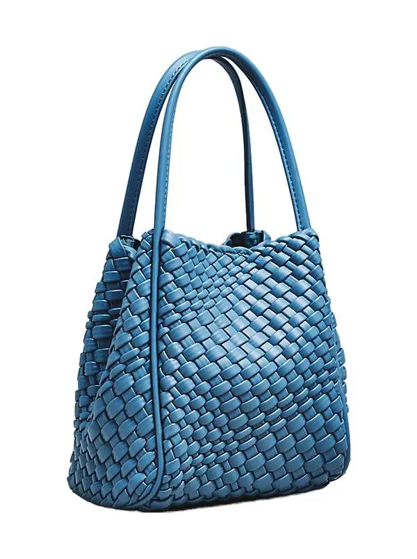 Anthropologie The Hollace Tote: Woven Mini Edition - Blue Grey