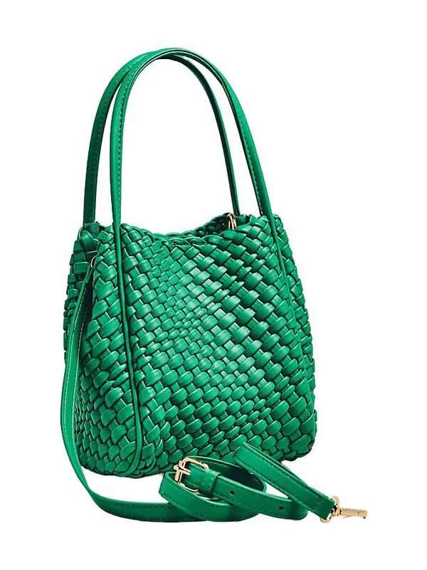 Anthropologie Hollace Woven Mini Tote - Green