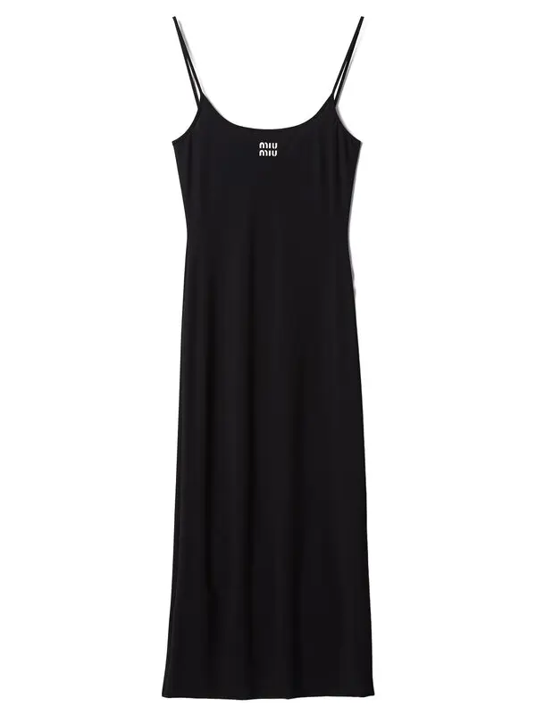 Miu Miu Stretch Jersey Dress - Black