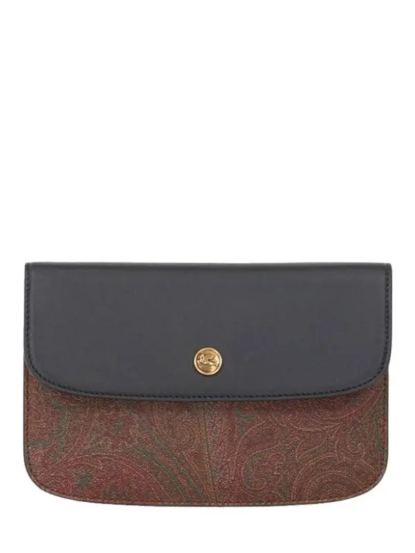Etro Paisley-print Leather Wallet - Brown