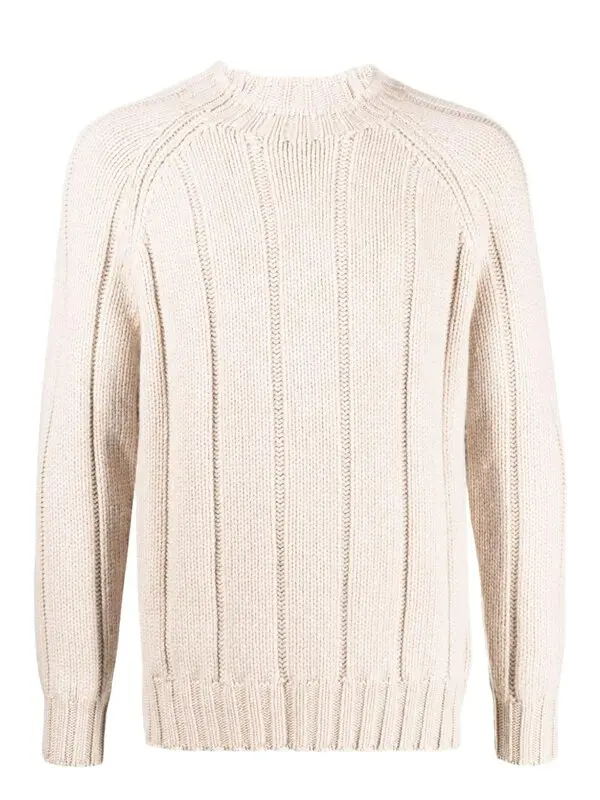 Brunello Cucinelli Ribbed-knit Cashmere Jumper - Neutrals