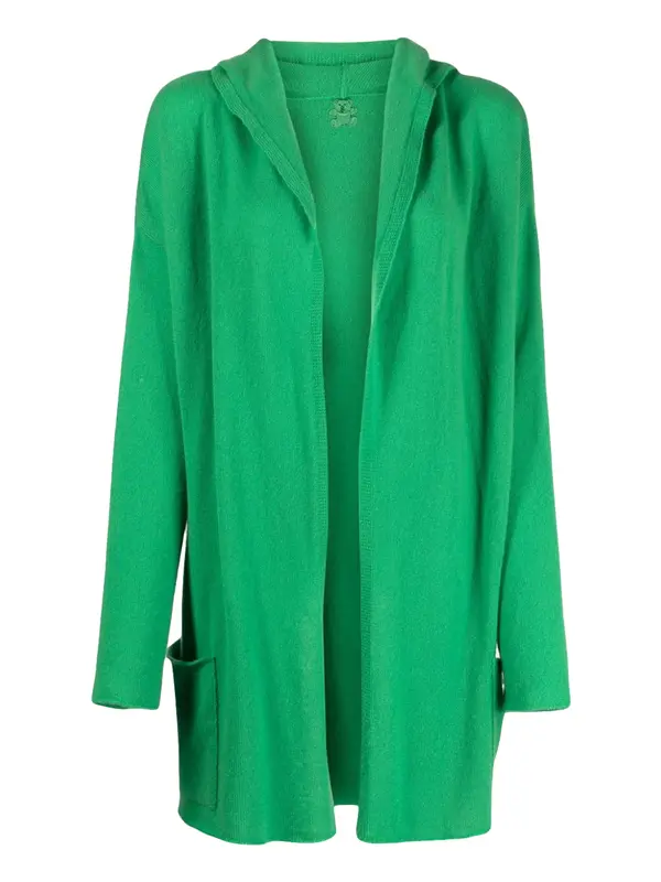 TEDDY CASHMERE Napoli Hooded Cardigan - Green