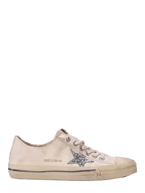 GOLDEN GOOSE V-star Canvas Sneakers - Neutrals