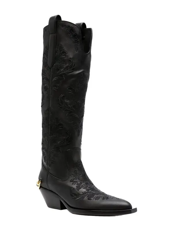 Zimmermann Duncan 45mm Leather Cowboy Boots - Black