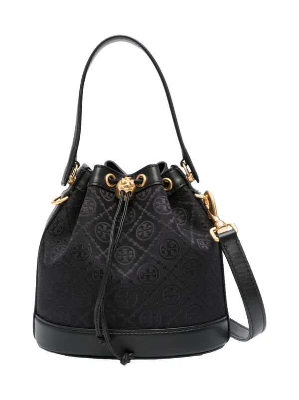 Tory Burch T Monogram Bucket Bag - Black