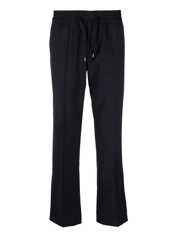 Sandro Elasticated Straight-leg Trousers - Blue