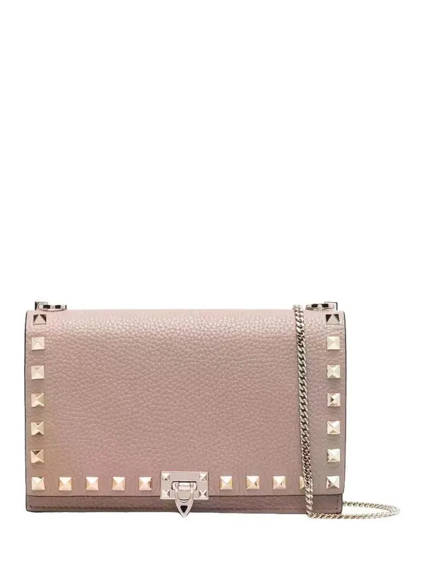 Valentino Garavani Rockstud Leather Crossbody Bag - Neutrals