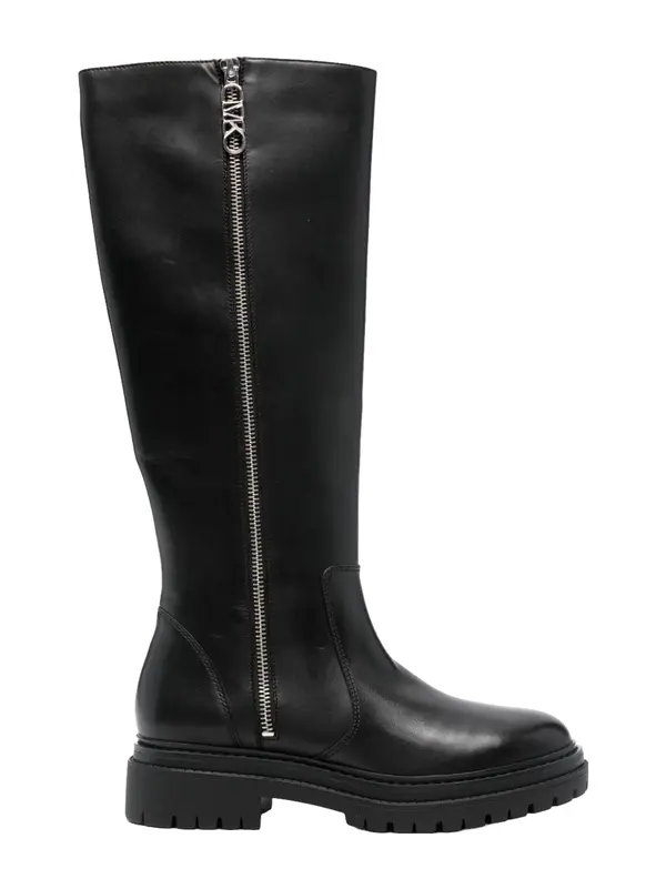 Michael Kors Regan Leather Knee-high Boots - Black