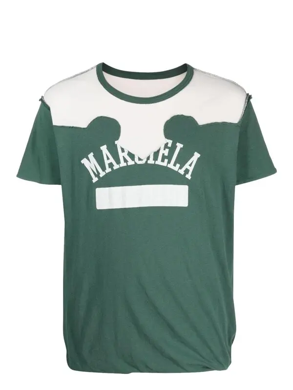 MAISON MARGIELA Décortiqué Logo-print T-shirt - Green