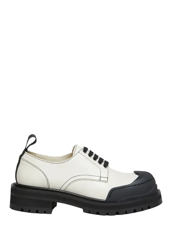Marni Dada Army Leather Derby Shoes - White