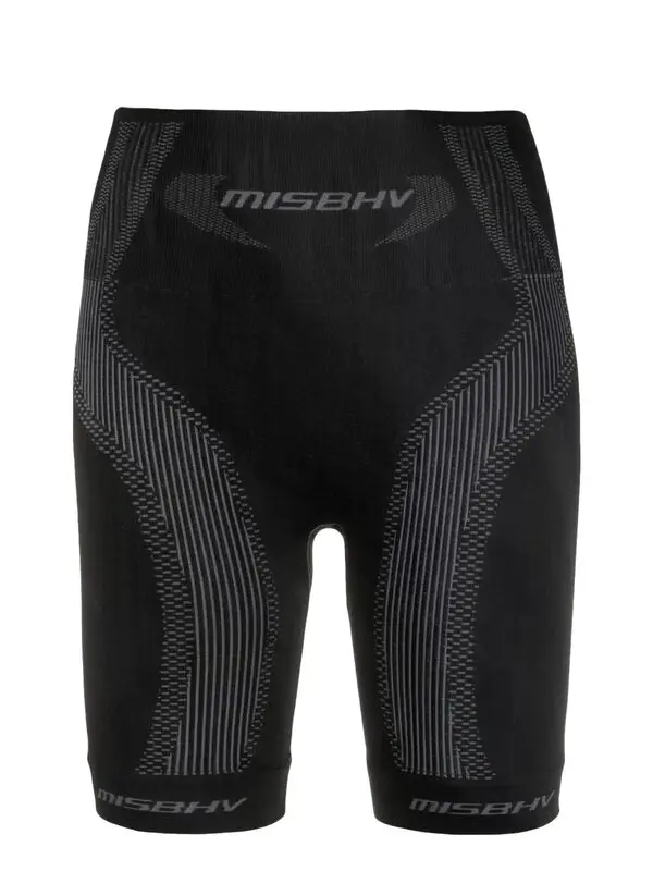 MISBHV Logo Intarsia-knit Cycling Shorts - Black