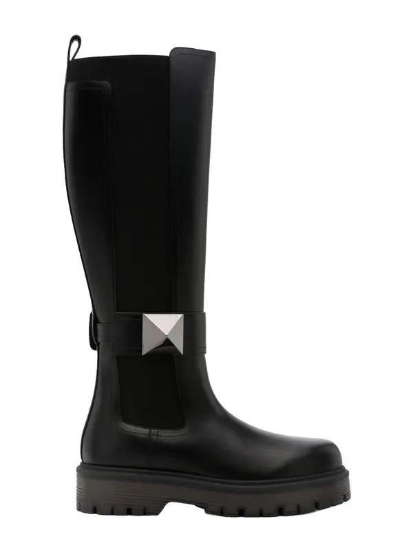 Valentino Garavani One Stud Knee-high Boots - Black