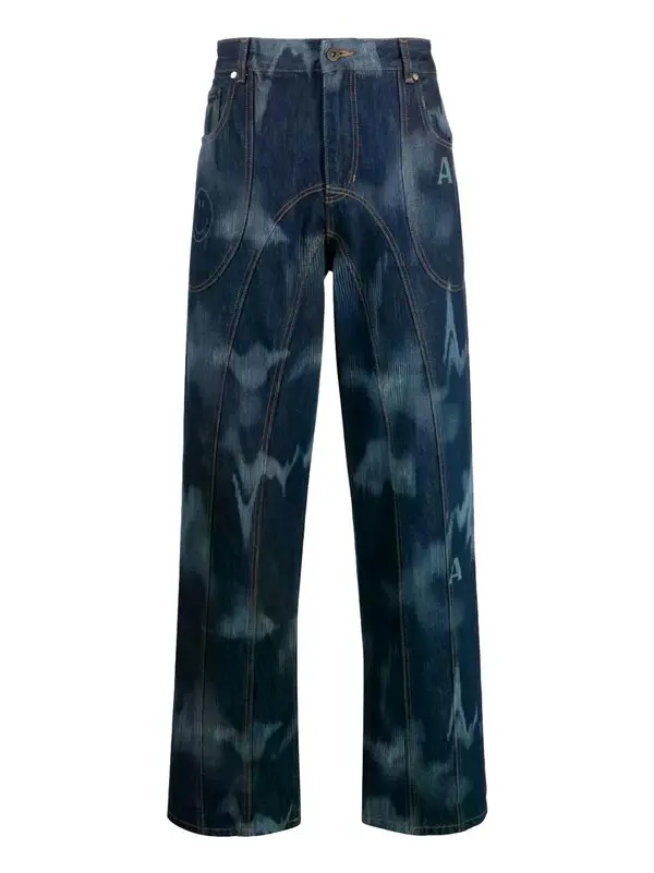 Ahluwalia Signature Straight-leg Jeans - Blue