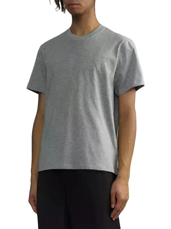 Ami Logo-embroidered T-shirt - Grey