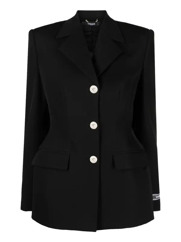 Versace Hourglass Single-breasted Blazer - Black