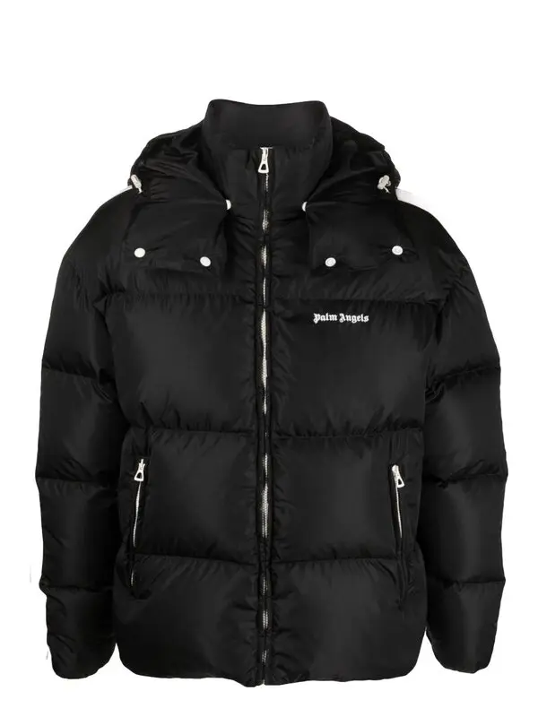 Palm Angels Logo-print Padded Jacket - Black
