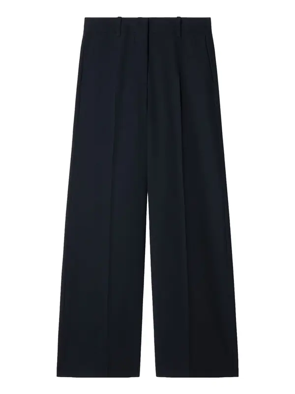 Off-White Wide-leg Wool Trousers - Blue