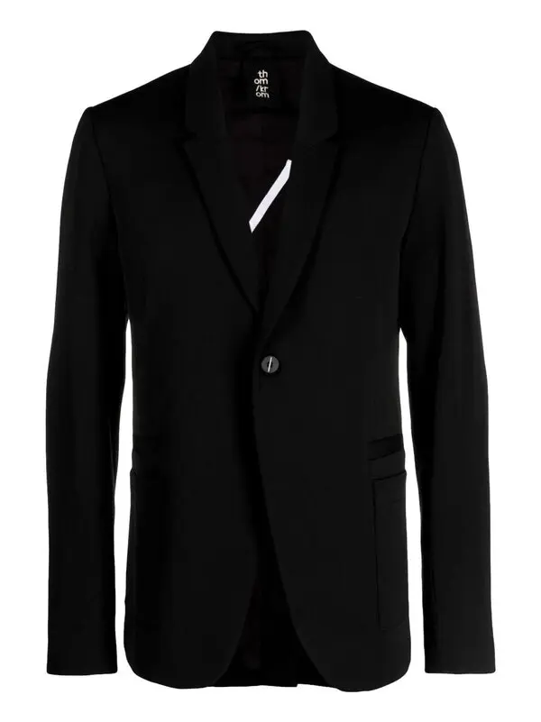 THOM KROM Long-sleeved Single-breasted Blazer - Black