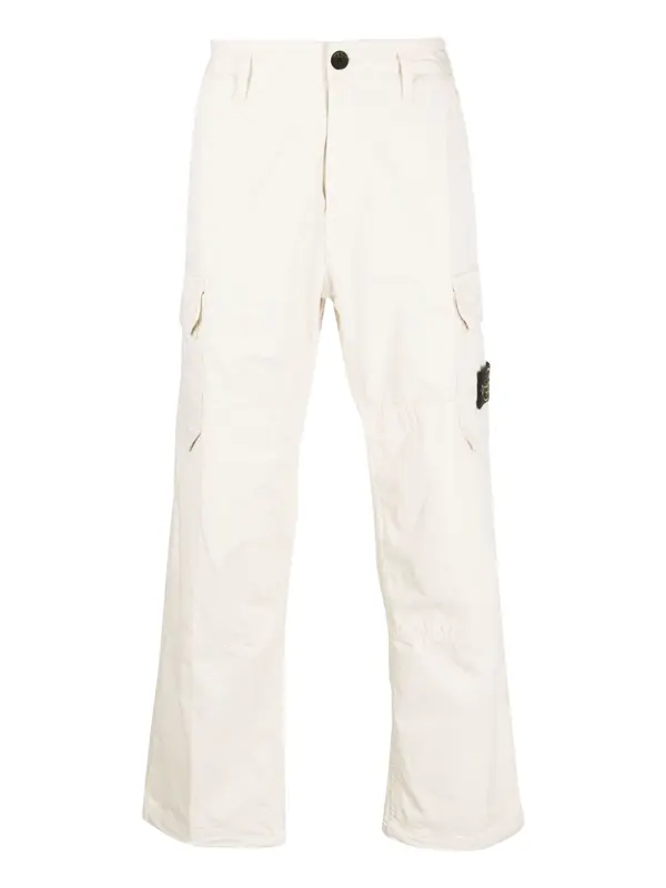 Stone Island Compass-patch Cargo Trousers - Neutrals