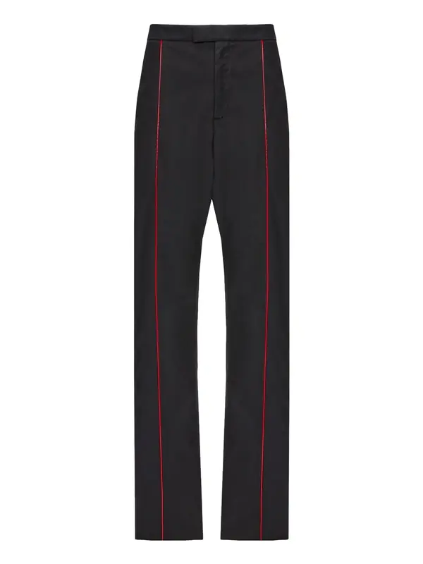 FERRAGAMO Contrasting-trim Cotton Track Pants - Black