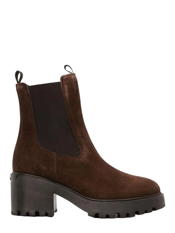 Hogan 70mm Leather Chelsea Boots - Brown