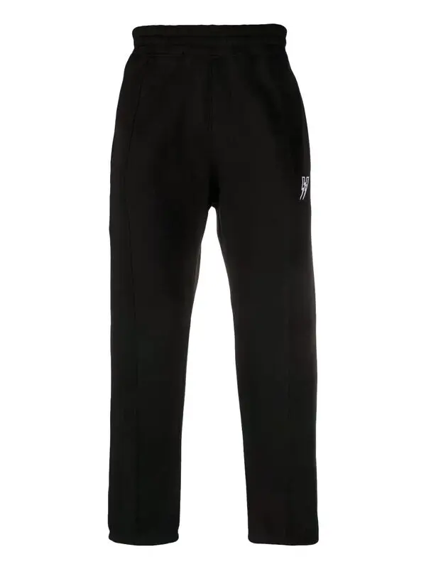 Neil Barrett Logo-embroidered Elastic-waist Track Pants - Black