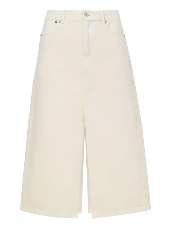 Proenza Schouler White Label Washed-denim Midi Skirt - Neutrals