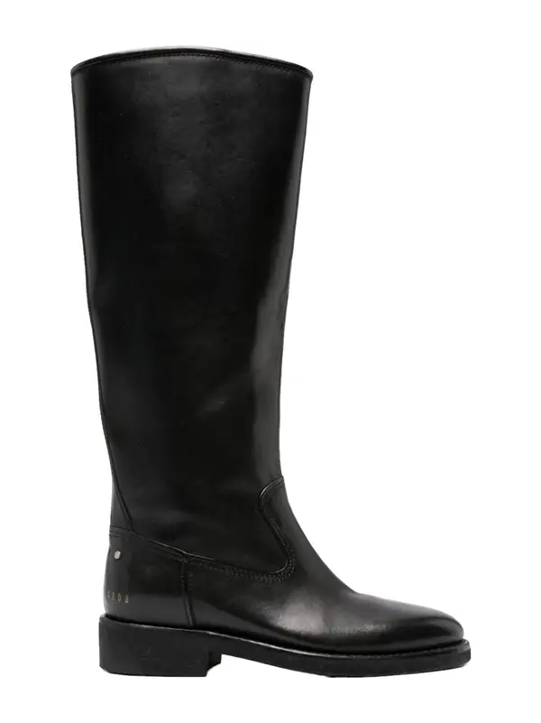 GOLDEN GOOSE 35mm Leather Knee-high Boots - Black