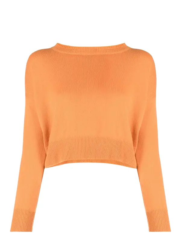 TEDDY CASHMERE Genova Cropped Jumper - Orange