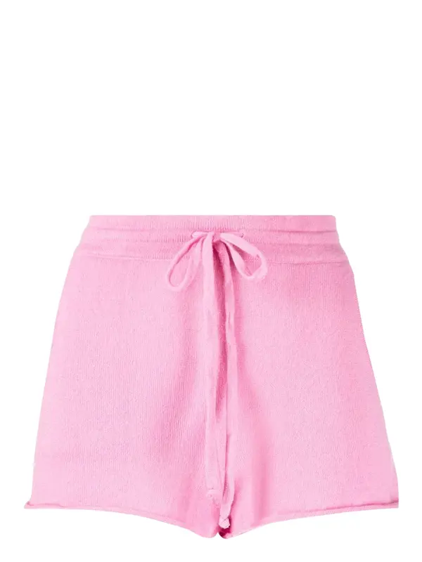 TEDDY CASHMERE Portofino Drawstring Cashmere Shorts - Pink