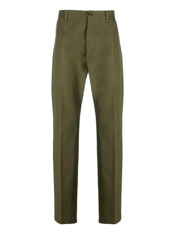 Dsquared2 Logo-print Straight-leg Trousers - Green