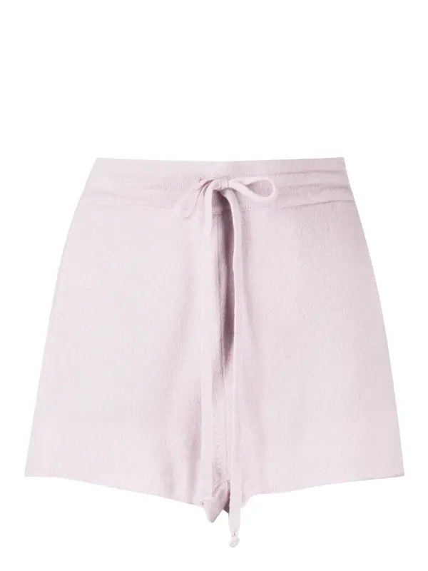 TEDDY CASHMERE Portofino Drawstring Cashmere Shorts - Purple