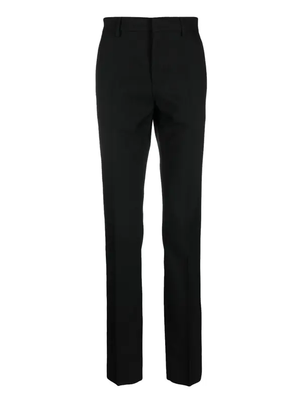 Versace Slim-cut Wool Trousers - Black