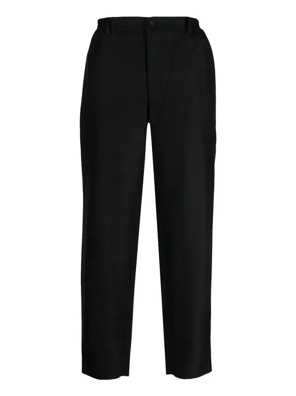 Comme Des Garçons Button-up Wool Trousers - Black