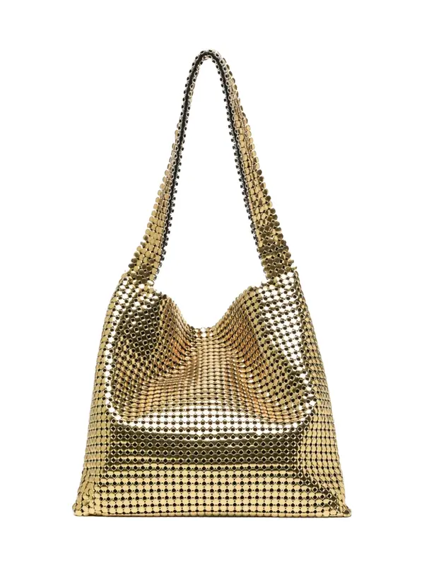 Rabanne Pixel Metallic-finish Shoulder Bag - Gold