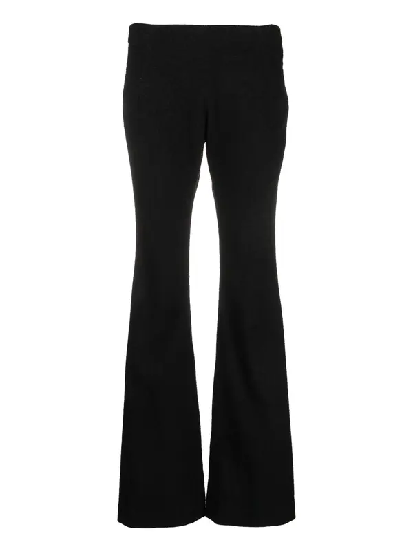 Patou Knitted Flared Trousers - Black