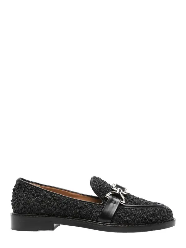 Roberto Festa Boucle-texture Loafers - Black