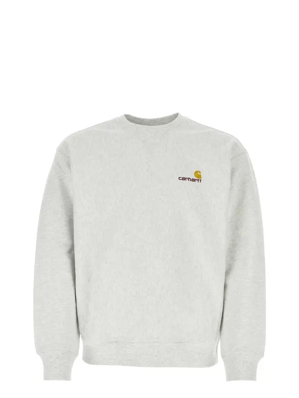Carhartt Work In Progress American Script Logo-embroidered Sweatshirt - Grey