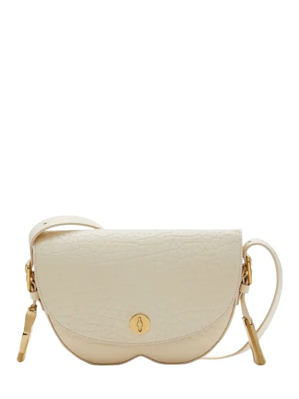 Burberry Leather Saddle Bag - Neutrals
