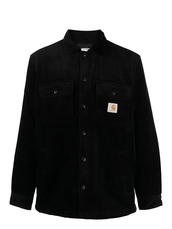 Carhartt Work In Progress Logo-patch Cotton Shirt Jacket - Black