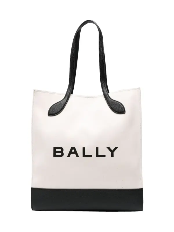 Bally Logo Print Tote Bag - Neutrals