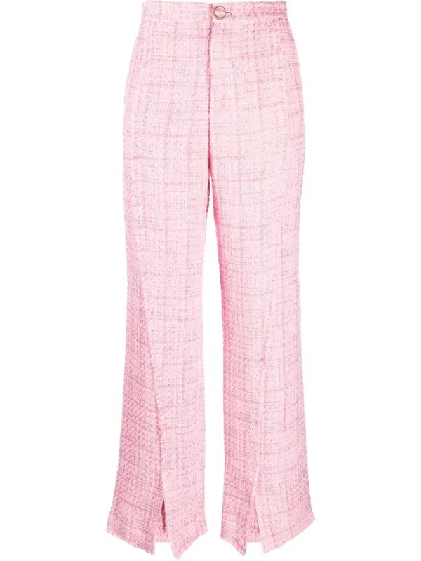 Gcds Tweed Tailored Trousers - Pink
